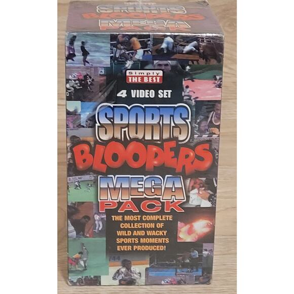 No Brand | Media | New Unopened Sport Bloopers Mega Pack 4 Vhs Tapes ...